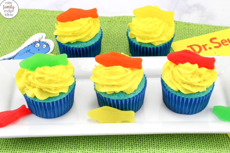 Dr Seuss Cupcakes One fish Two fish - PinkWhen