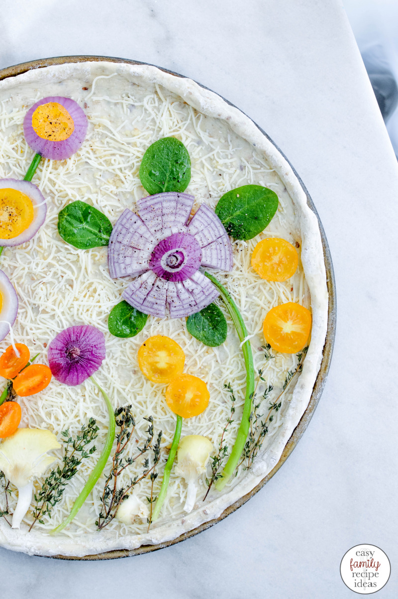 Spring Vegetable Garden Pizza Recipe - PinkWhen