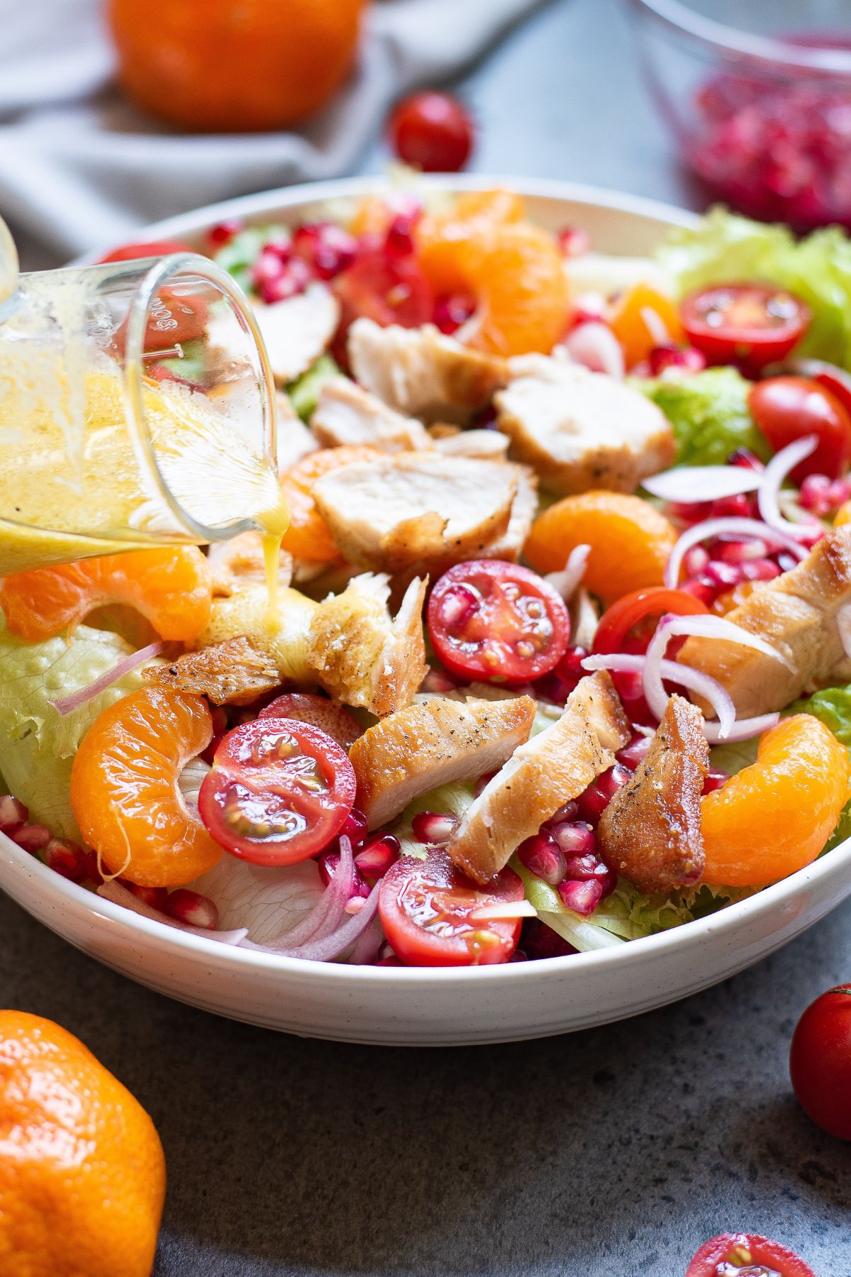 Mandarin Orange Salad (with Chicken) - PinkWhen