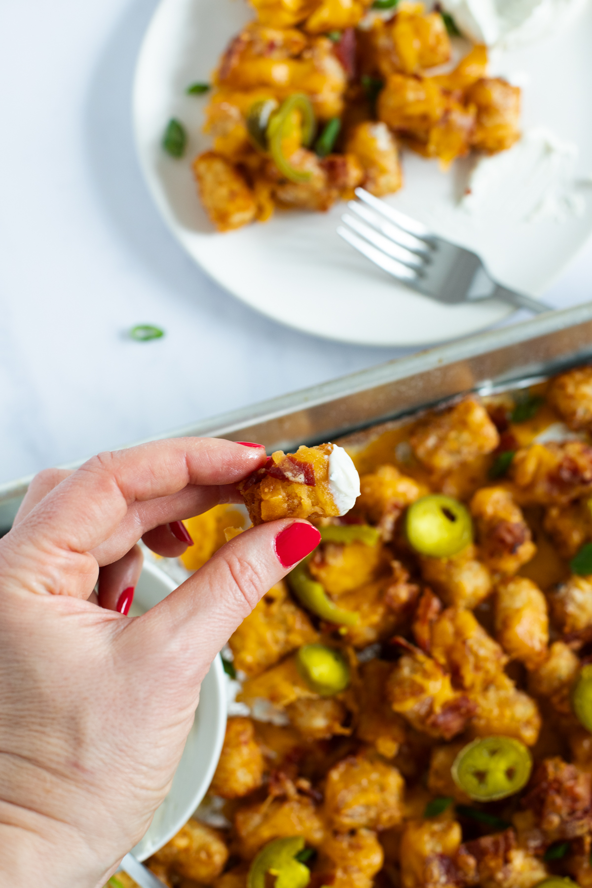 Loaded Tater Tots Recipe - PinkWhen